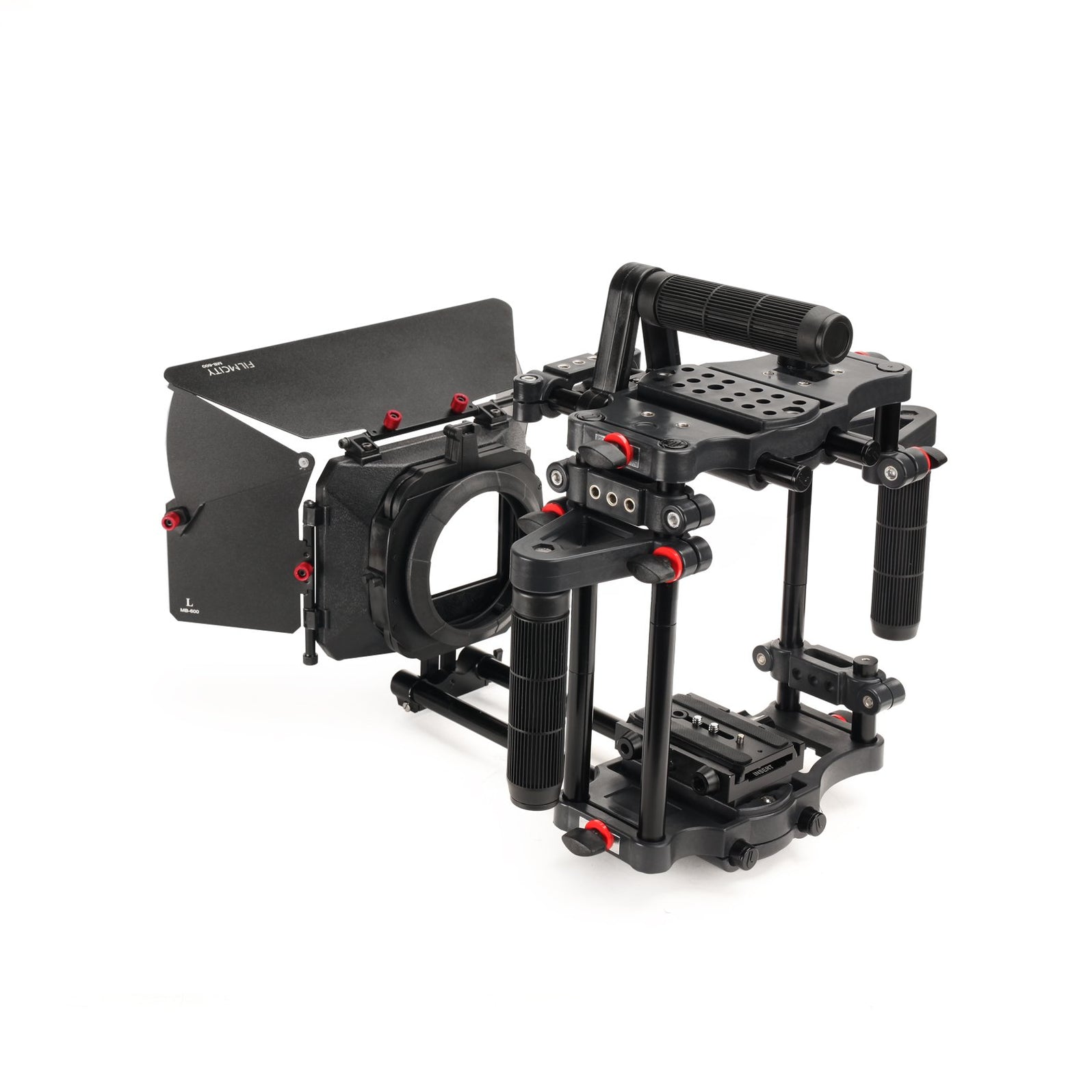 Filmcity Power DSLR Camera Cage with MB-600 Sunshade Matte Box Combo K ...